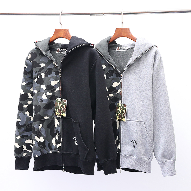 Cheap Bape Jackets Long Sleeved Zipper For Men #450958 Replica ...